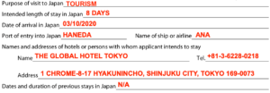 How to Fill Out the Japan Visa Application Form