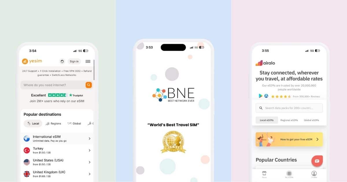 10 Best Global eSIMs for Tourists: Unlimited Data & Phone Number