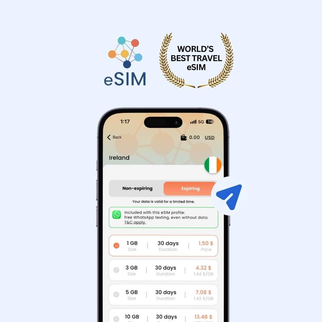 10 Best Ireland eSIMs for Tourists: Unlimited Data & Phone Number
