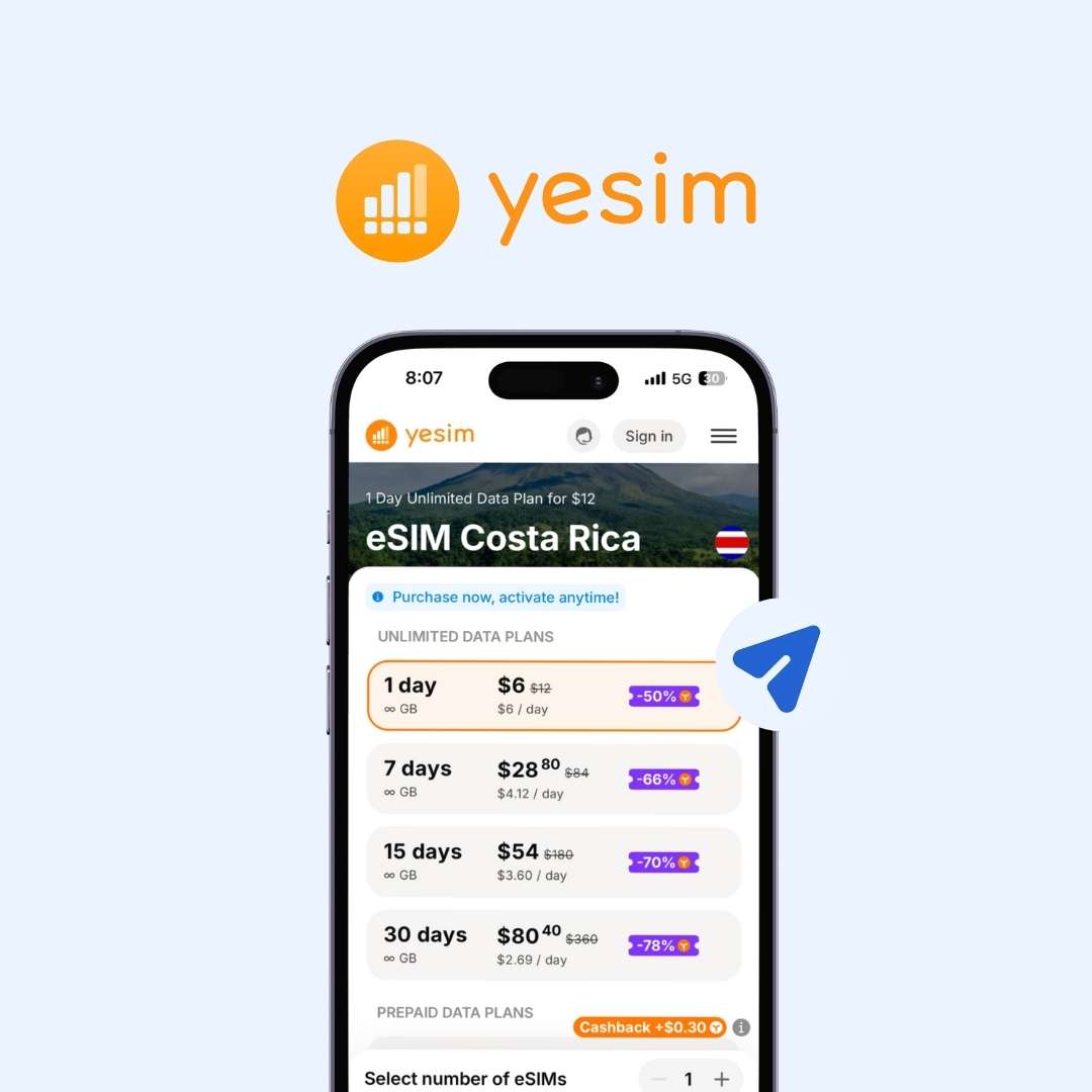 5 Best Costa Rica eSIMs for Tourists: Unlimited Data & Phone Number